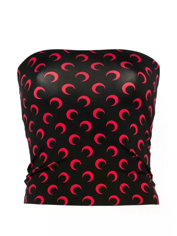 MARINE SERRE Moon Printed Jersey Tubed Top
