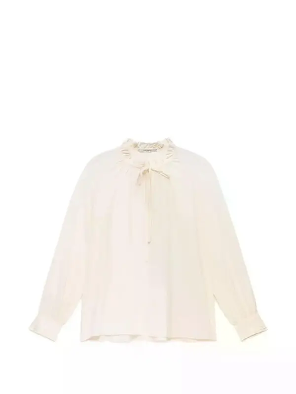 Malìparmi Ruffled Tie-neck Blouse