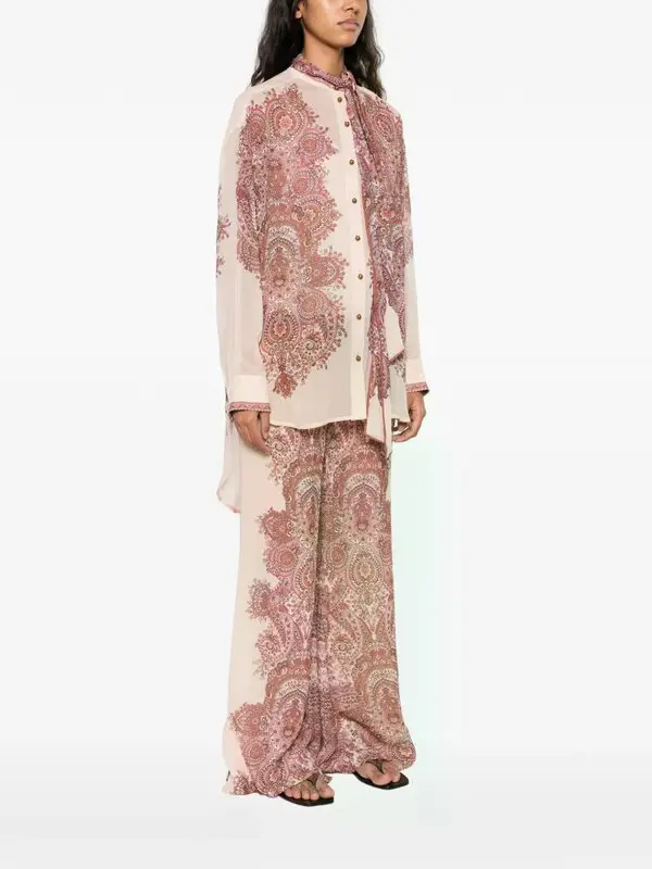 Zimmermann Clash Pussy-bow-collar Shirt