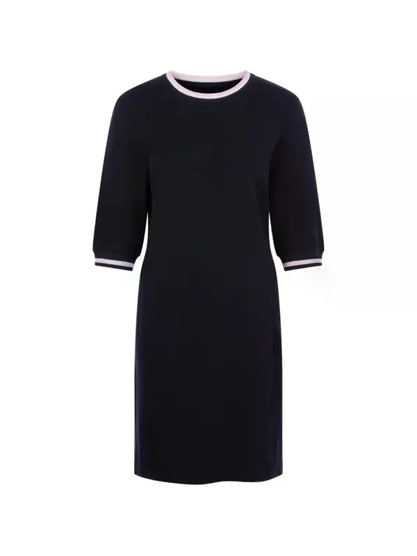 MARCCAIN Stripe-trim Elbow-sleeve Mini Dress