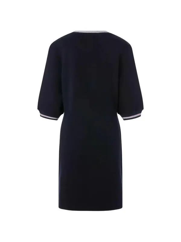 MARCCAIN Stripe-trim Elbow-sleeve Mini Dress