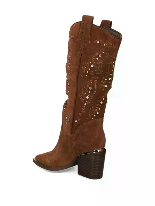 ALMA EN PENA Crystal-embellished Cowboy Boots
