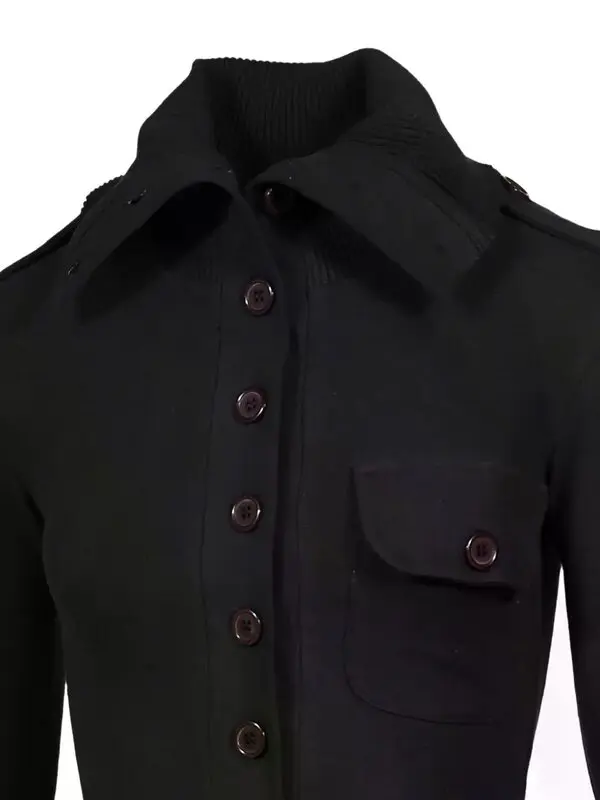 GREG ROSS High-collar Flap-pocket Bodysuit
