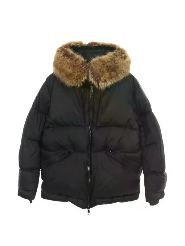 Moncler 2010s Meidob Fur-trim Jacket - Black