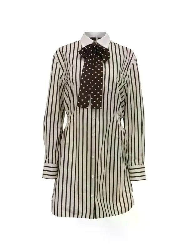 Valentino Garavani Striped Bow Shirt Dress