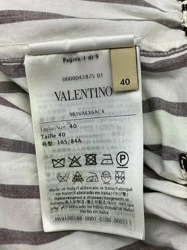 Valentino Garavani Striped Bow Shirt Dress