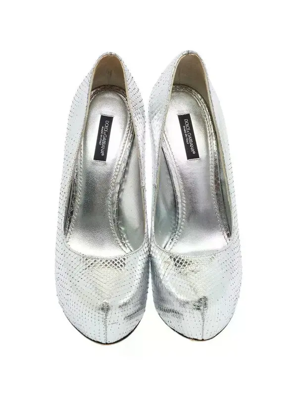 Dolce & Gabbana Python-embossed Platform Pumps