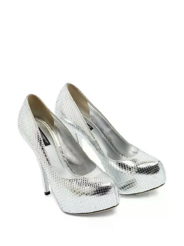 Dolce & Gabbana Python-embossed Platform Pumps