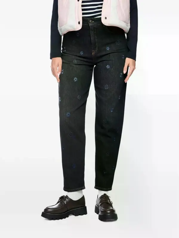 MARCCAIN Floral-embroidered Jeans