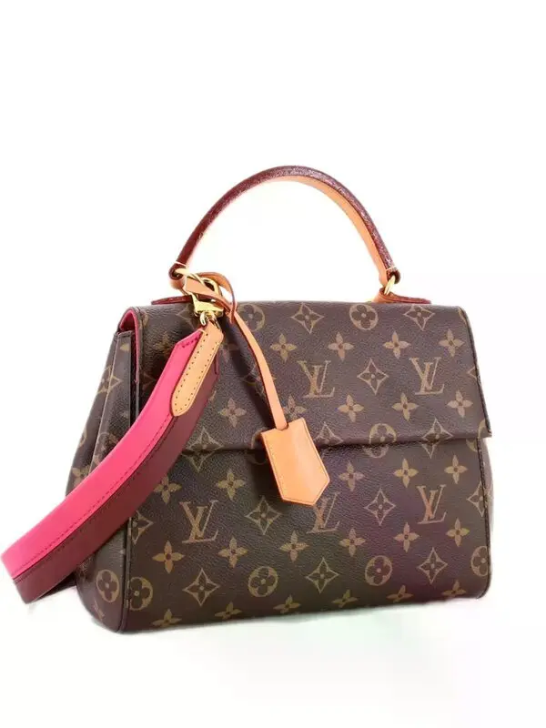 LOUIS VUITTON Cluny Top Handle Bag Monogram Canvas Bb Satchel