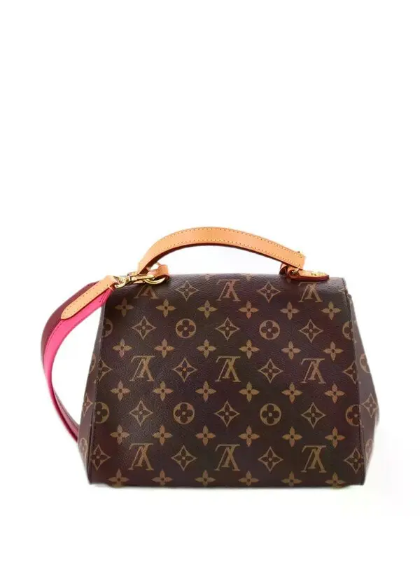 LOUIS VUITTON Cluny Top Handle Bag Monogram Canvas Bb Satchel