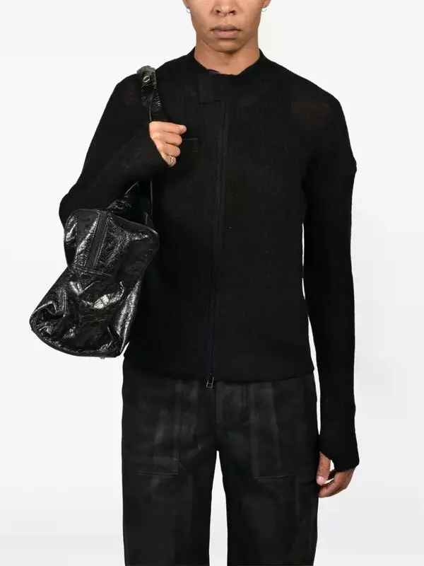 EPHMRL Crack-effect Leather Duffel Bag