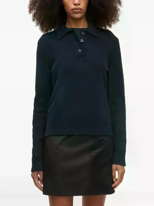 Samsøe Samsøe Sanoura Long-sleeve Polo Top