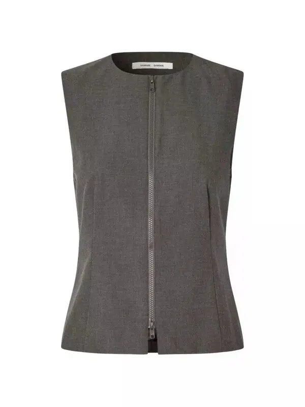 Samsøe Samsøe Sarima Zip-up Sleeveless Vest