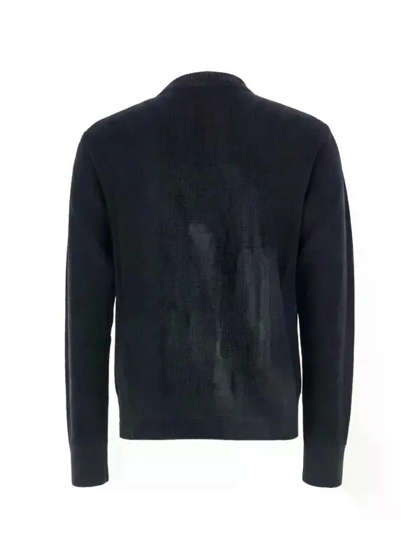 Moncler Logo-patch Wool Sweater - Blue