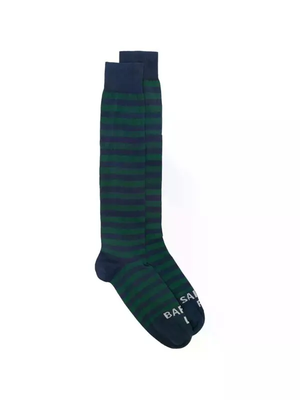 MC2 SAINT BARTH Striped Ribbed-trim Socks