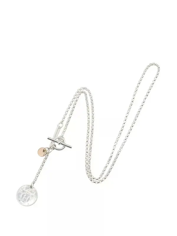 Hermès 2010s Pm Ex-libris Necklace - Silver