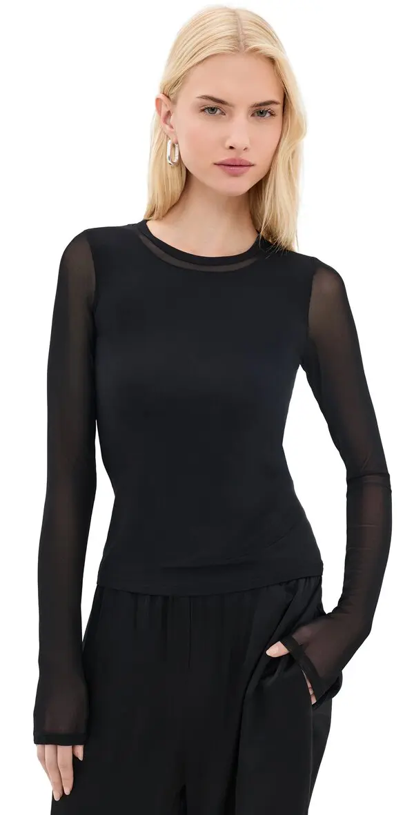 Rag & Bone Luca Shadow Tee - Black