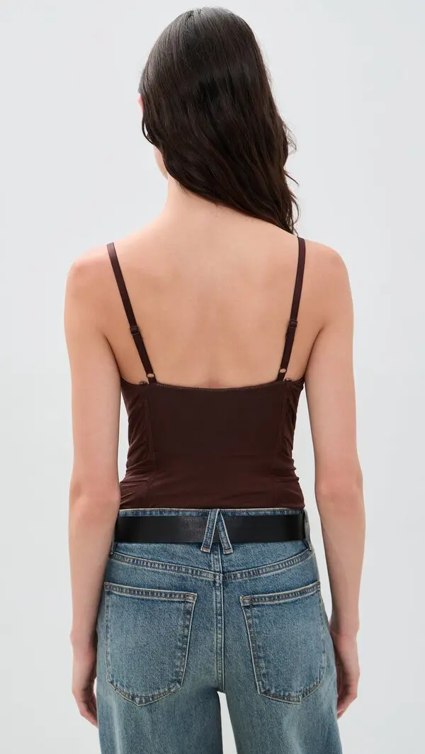 Free People Hard Launch Corset Thong Bodysuit