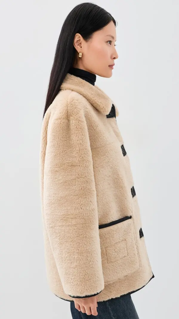 DUNST Reversible Faux Fur & Leather Jacket