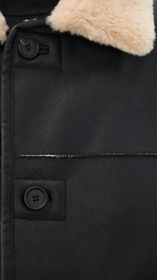 DUNST Reversible Faux Fur & Leather Jacket
