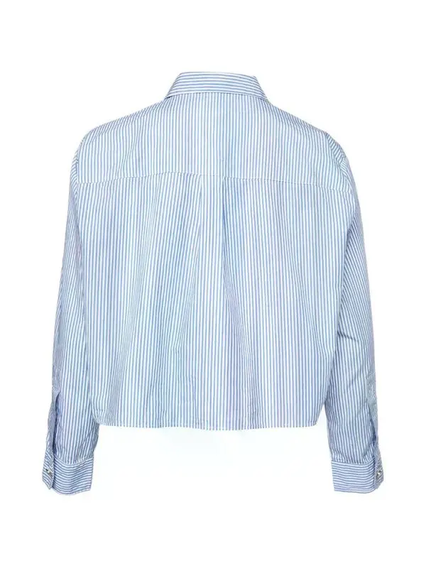 Maje Striped Button-front Shirt - Blue