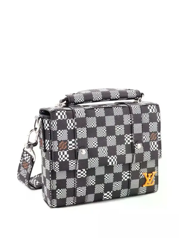 LOUIS VUITTON Flap Soft Trunk Messenger Bag Limited Edition Distorted Damier Crossbody Bag