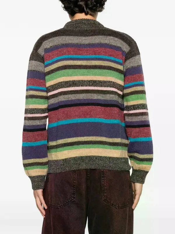 MAGLIANO Striped Intarsia-knit Sweater
