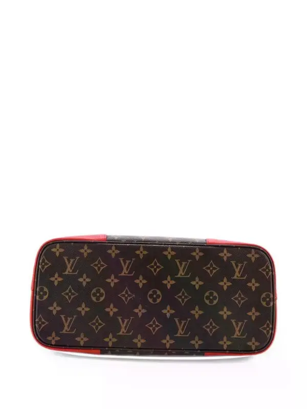 LOUIS VUITTON Flandrin Handbag Monogram Canvas And Leather Tote Bag - Red