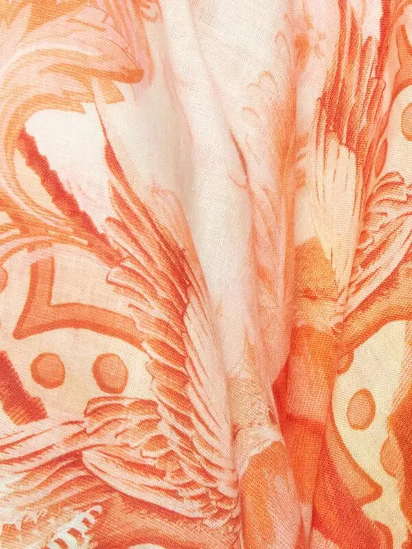 Zimmermann Lyre Palm-print Blouse