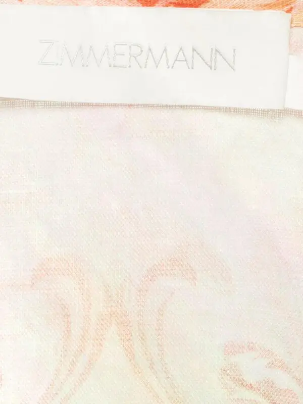 Zimmermann Lyre Palm-print Blouse