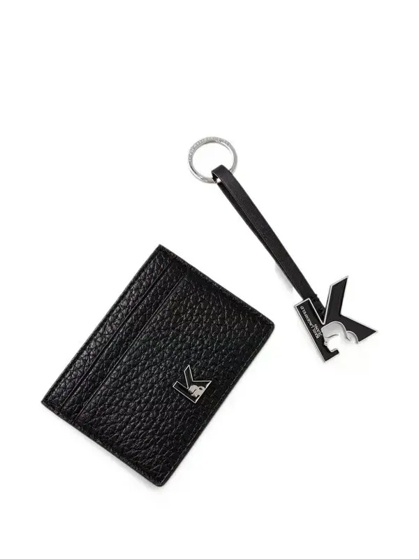 Karl Lagerfeld Logo-plaque Cardholder And Keyring Set