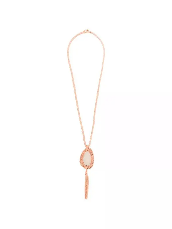 FORTE_FORTE Crochet Stone-pendant Necklace