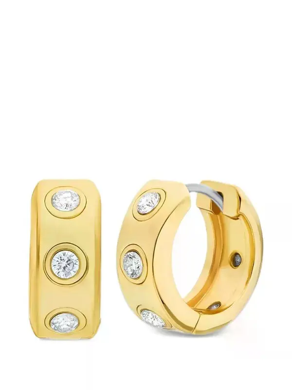 Michael Kors Pavé Logo Huggie Earrings