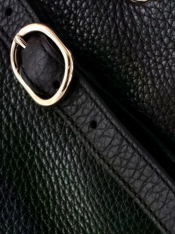 Gucci Bamboo Shopper Leather Large Tote Bag - Black