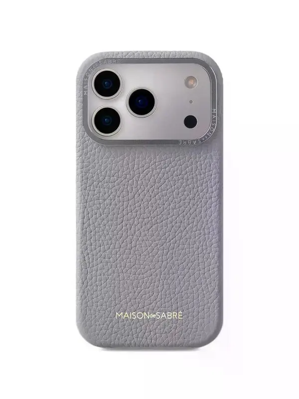 MAISON DE SABRE Dritan Pro Max 17 Leather Phone Case - Grey
