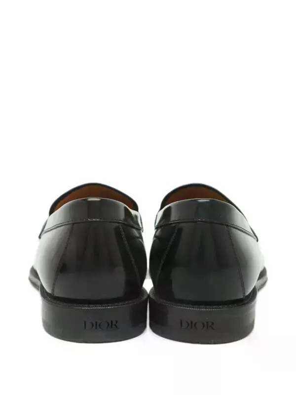 Dior Granville Cd Logo-plaque Loafers - Black