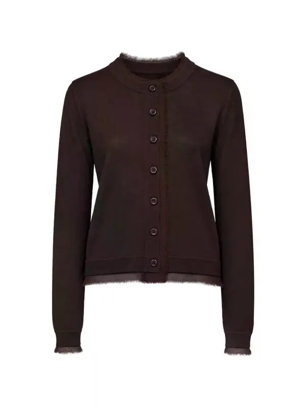 KAOS Raw-edge Long-sleeve Cardigan