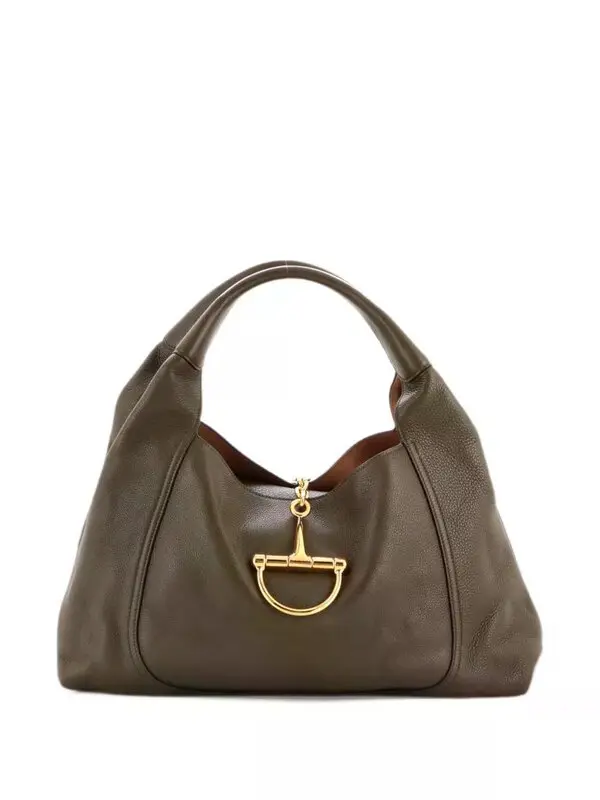 Gucci Softbit Leather Maxi Hobo Bag - Green