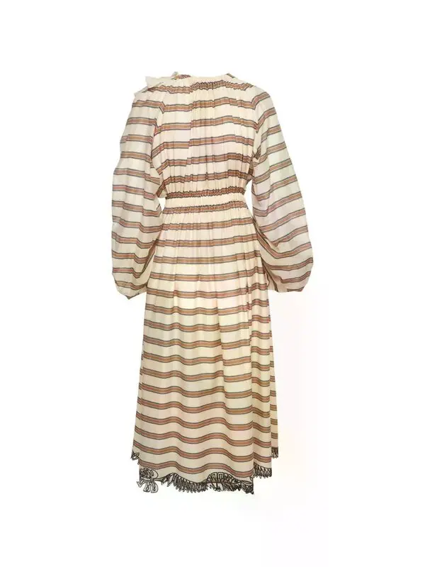 Fendi Striped Cut-out Maxi Dress