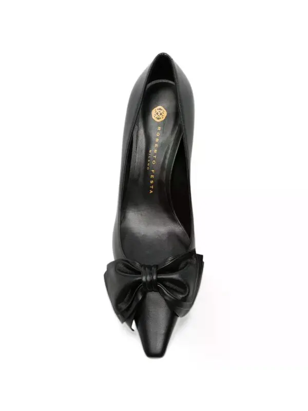 Roberto Festa Bow-detail Leather Pumps