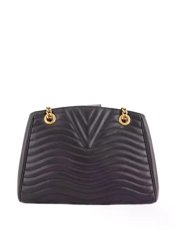 LOUIS VUITTON New Wave Chain Tote Quilted Leather Shoulder Bag