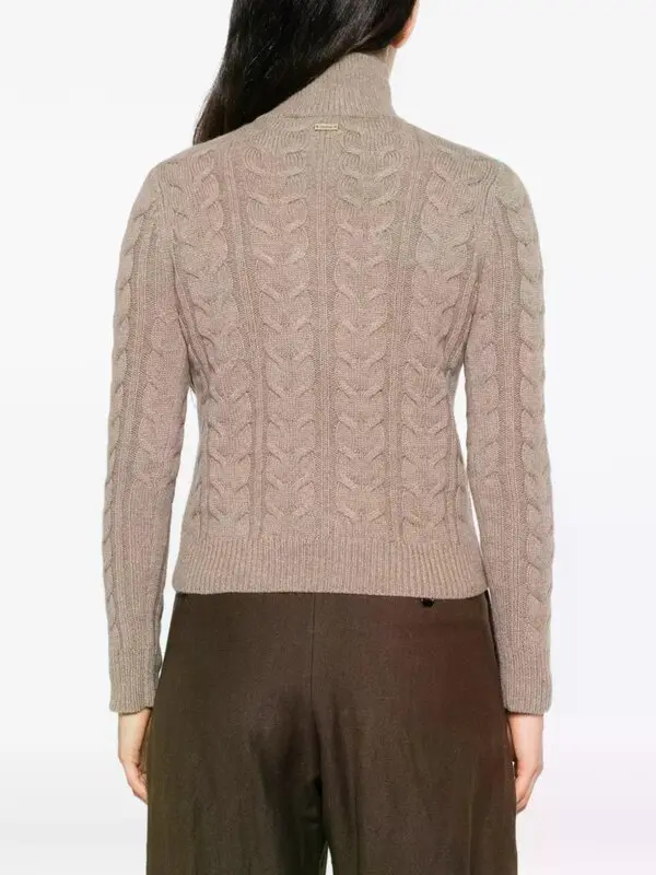 Max Mara Cable-knit Quarter-zip Sweater