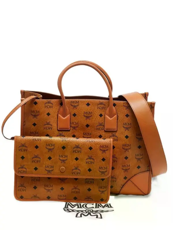 Mcm Large Visetos Logo-print Tote Bag