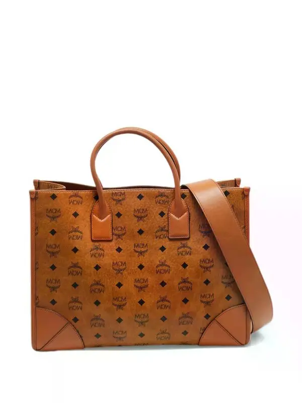 Mcm Large Visetos Logo-print Tote Bag