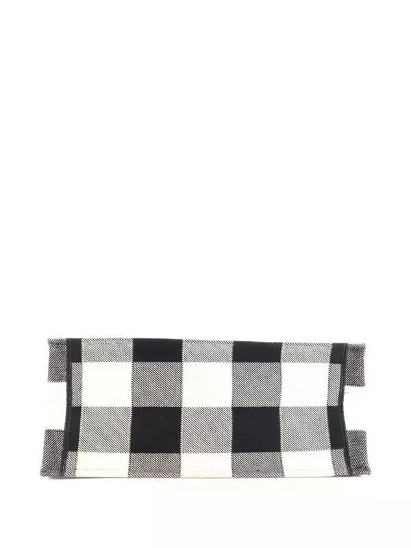 Dior Book Printed Check Canvas Large Tote Bag