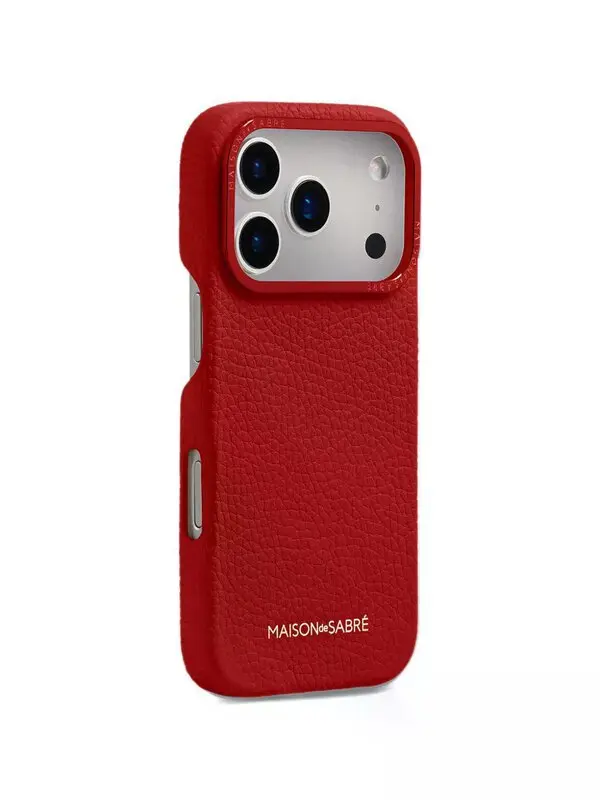 MAISON DE SABRE 17 Pro Max Leather Phone Case - Red