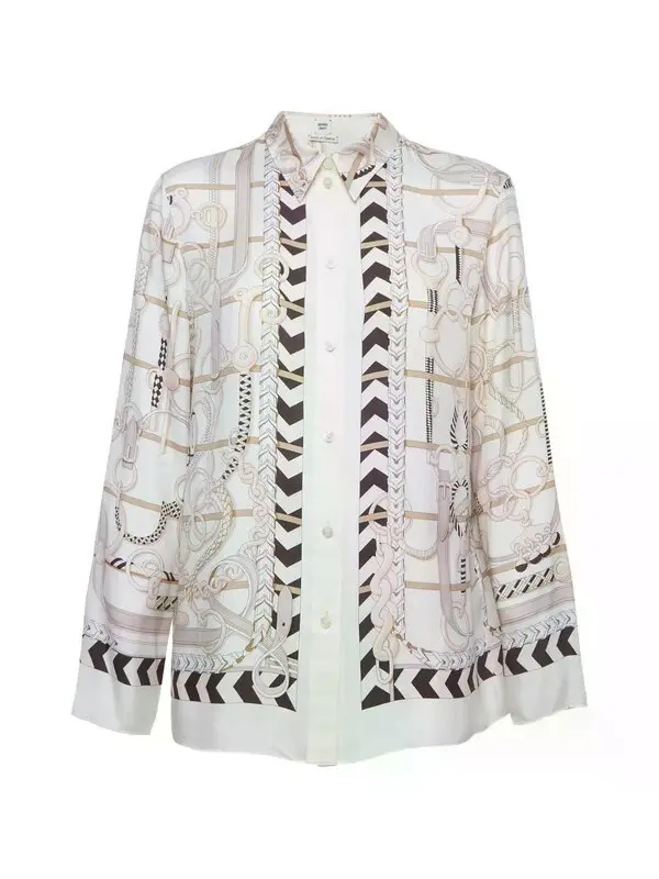 Hermès Buckle-print Silk Shirt