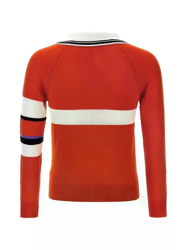WALES BONNER Stripe-detail V-neck Sweater