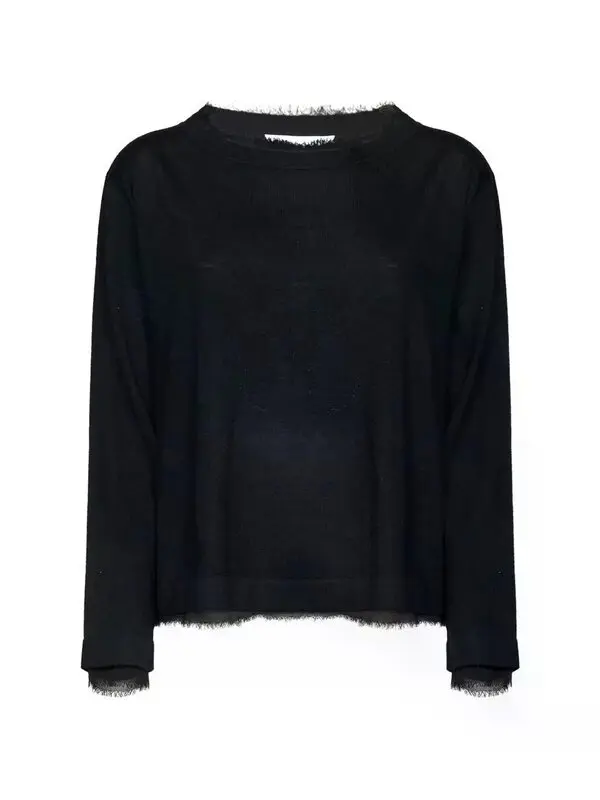 KAOS Frayed-trim Sweater